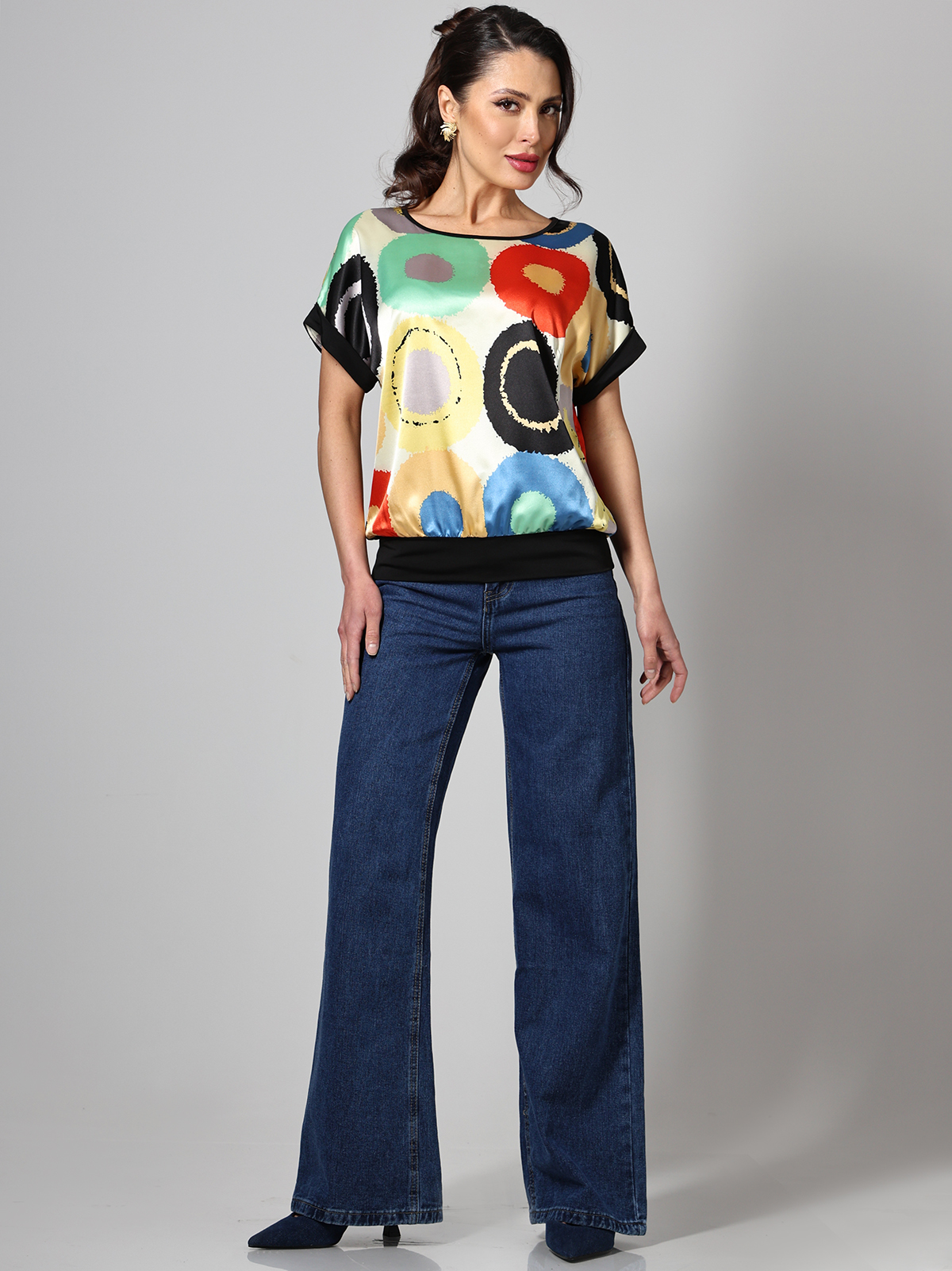 Купить Блузка Герда, принт по цене: 1 675 ₽ арт. Б-1617 - DStrend