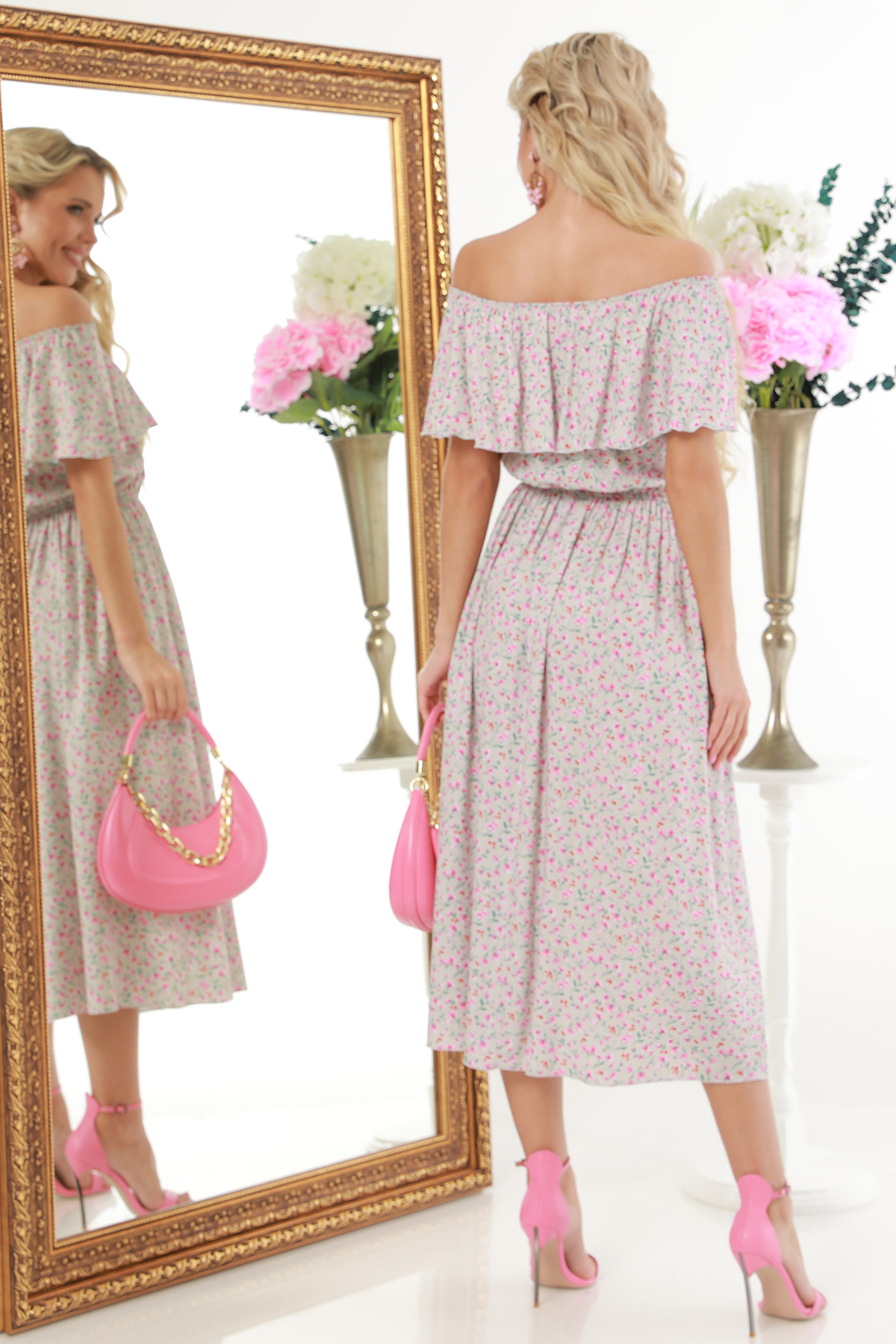 Купить Платье Цветочный грильяж по цене: 810 ₽ арт. П-3757 - DStrend