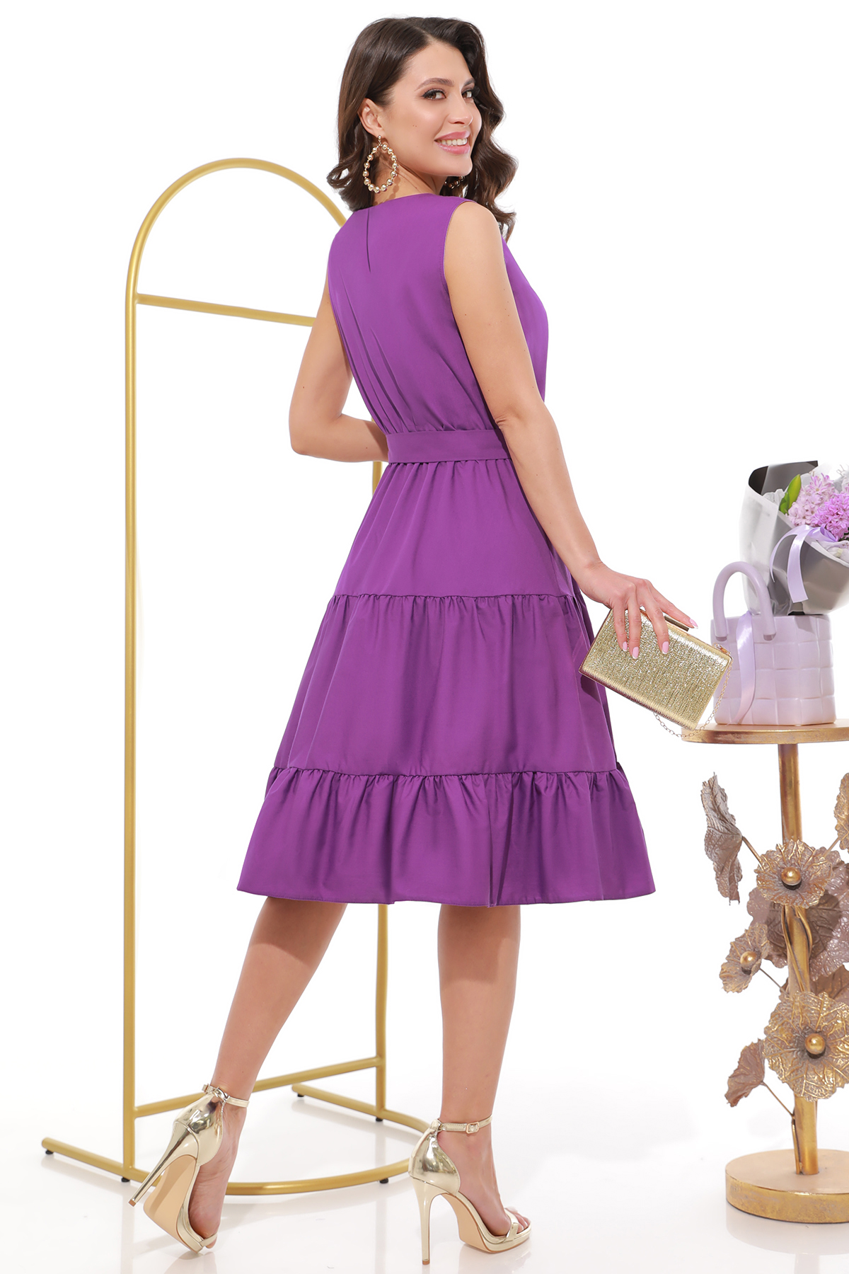 Купить Платье Тонкие чувства, фиалка по цене: 545 ₽ арт. П-3735 - DStrend