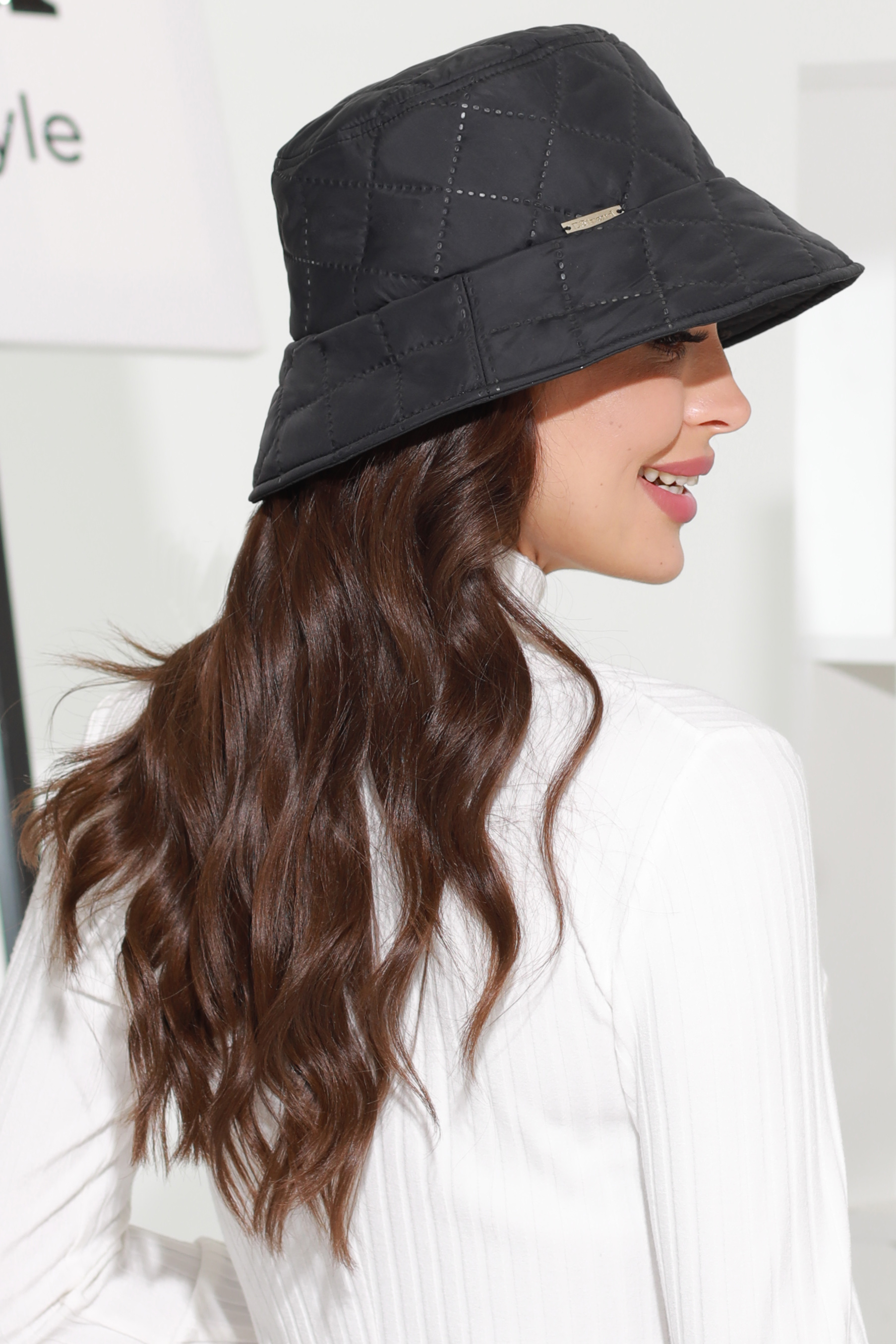 Купить Панама Городская девчонка, блэк по цене: 900 ₽ арт. А-0167 - DStrend