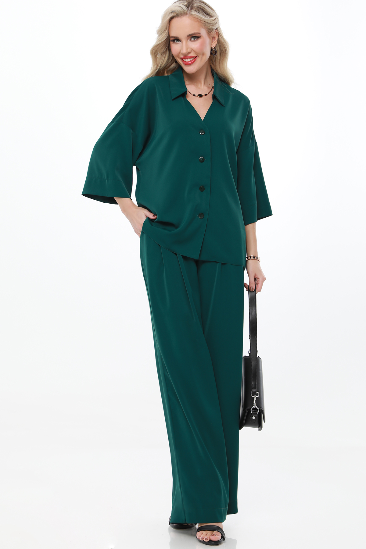 Купить Костюм Фаворитка стиля, изумруд по цене: 2 190 ₽ арт. К-1013 - DStrend