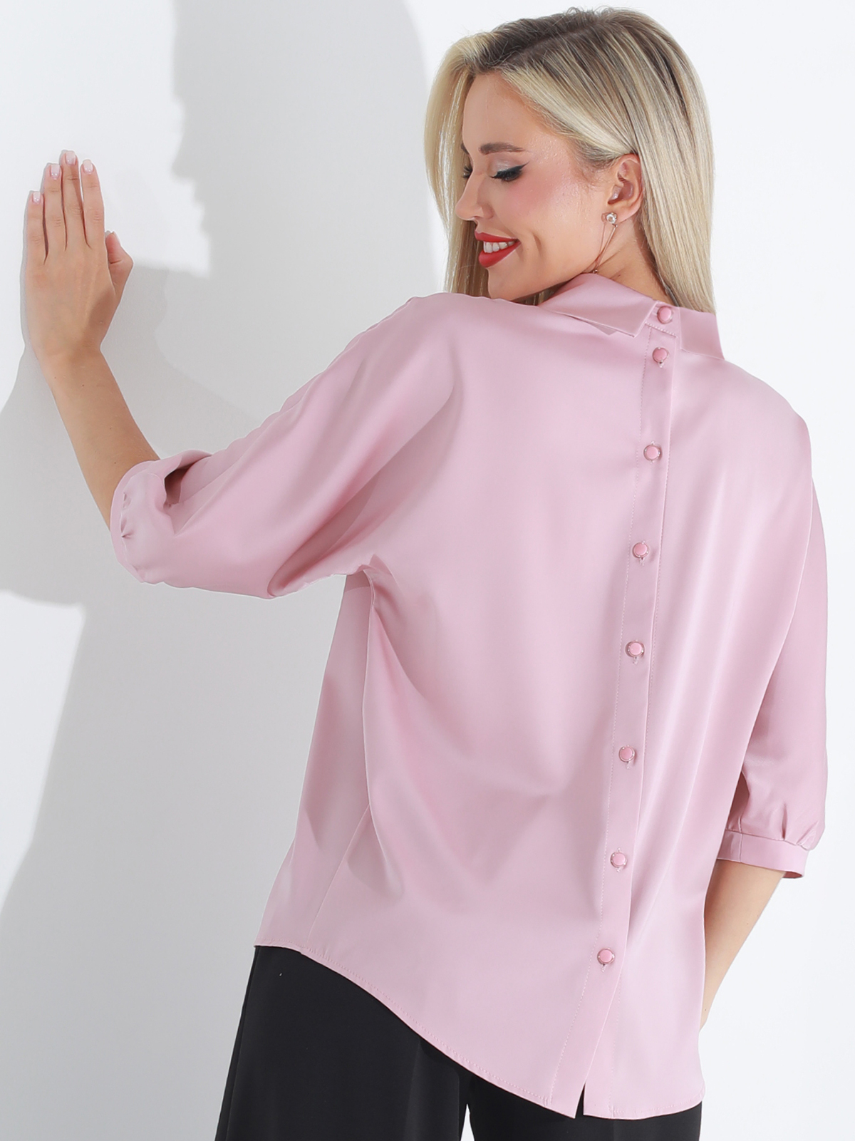 Купить Блузка Выглядеть идеально, пинк по цене: 950 ₽ арт. Б-2212 - DStrend