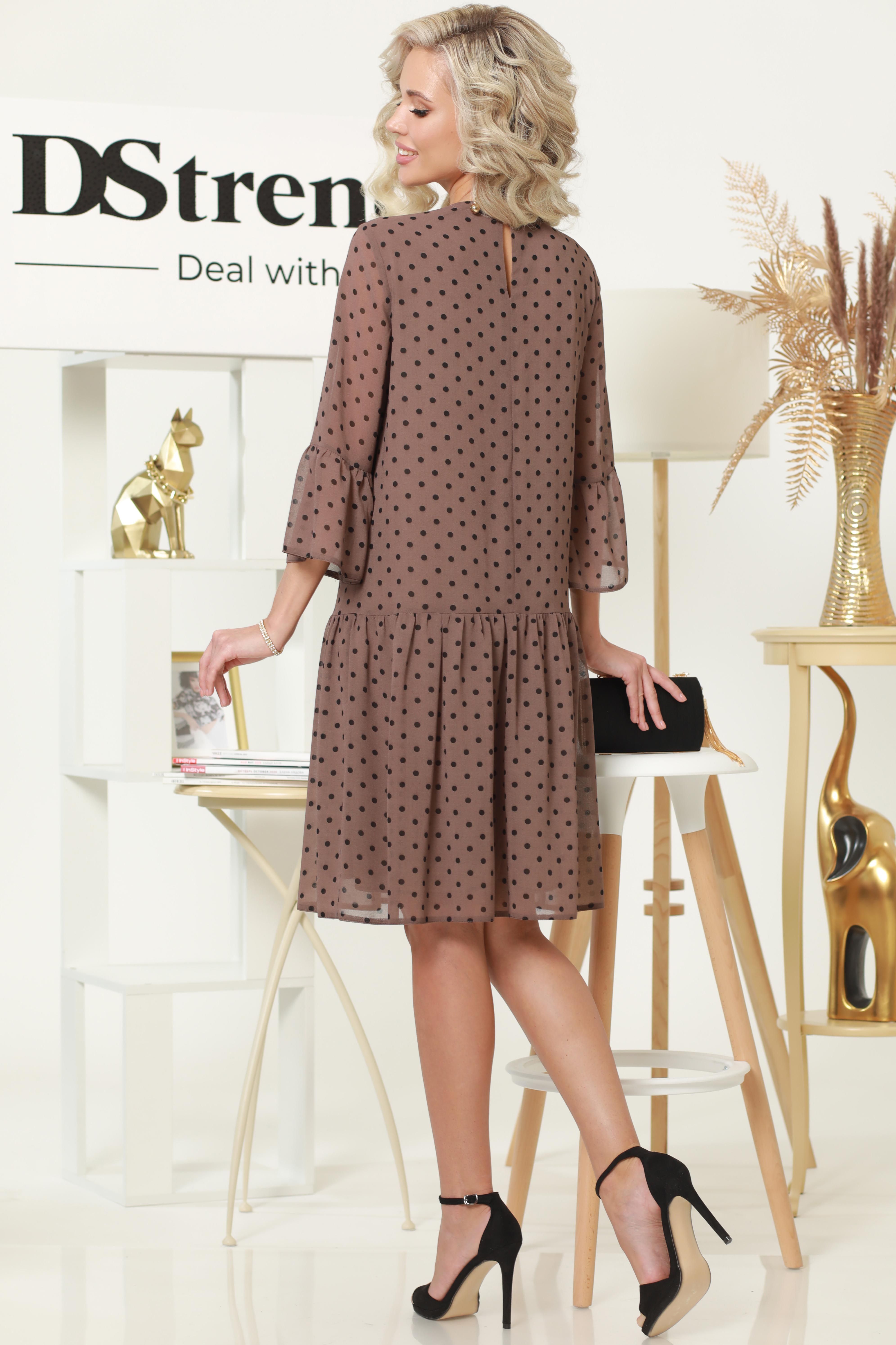 Купить Платье Прозрачные намерения, капучино по цене: 1 725 ₽ арт. П-2181 - DStrend