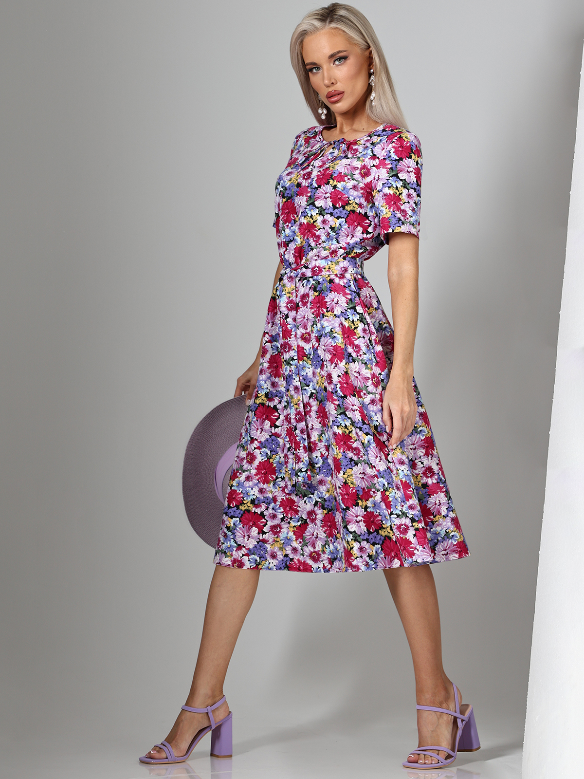 Купить Платье Цветочный роман, кокетка по цене: 1 595 ₽ арт. П-4658 - DStrend