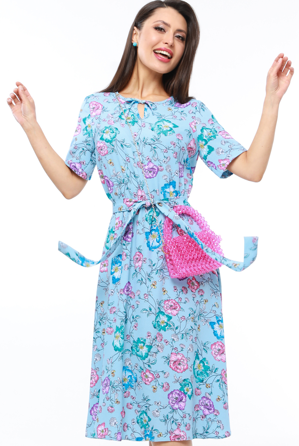 Купить Платье Цветочный роман, блю по цене: 1 730 ₽ арт. П-4644 - DStrend