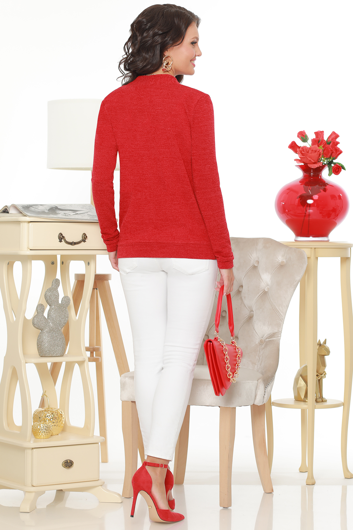 Купить Блузка Хелена, рэд по цене: 900 ₽ арт. Б-1399 - DStrend