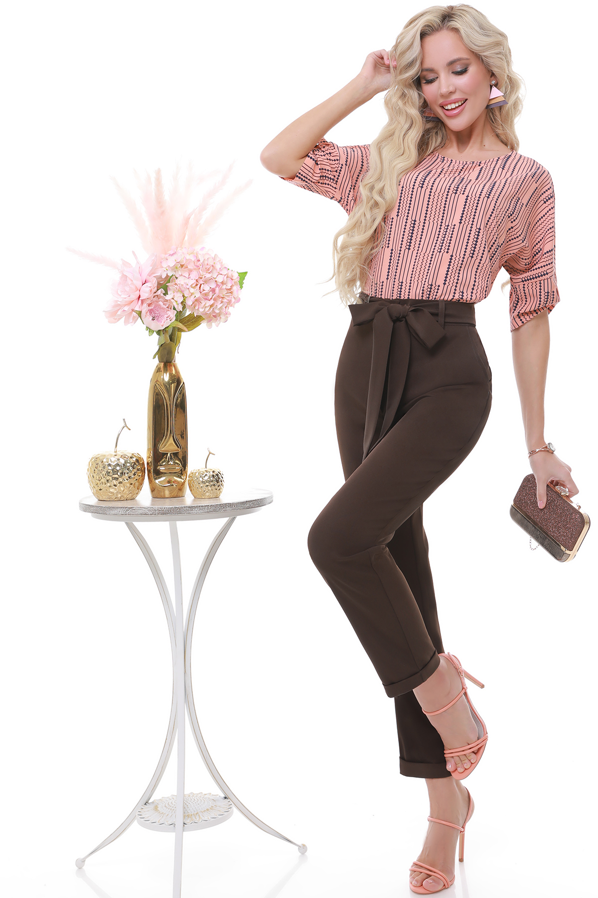 Купить Костюм брючный с блузкой по цене: 1 700 ₽ арт. К-0811-0096-01 - DStrend