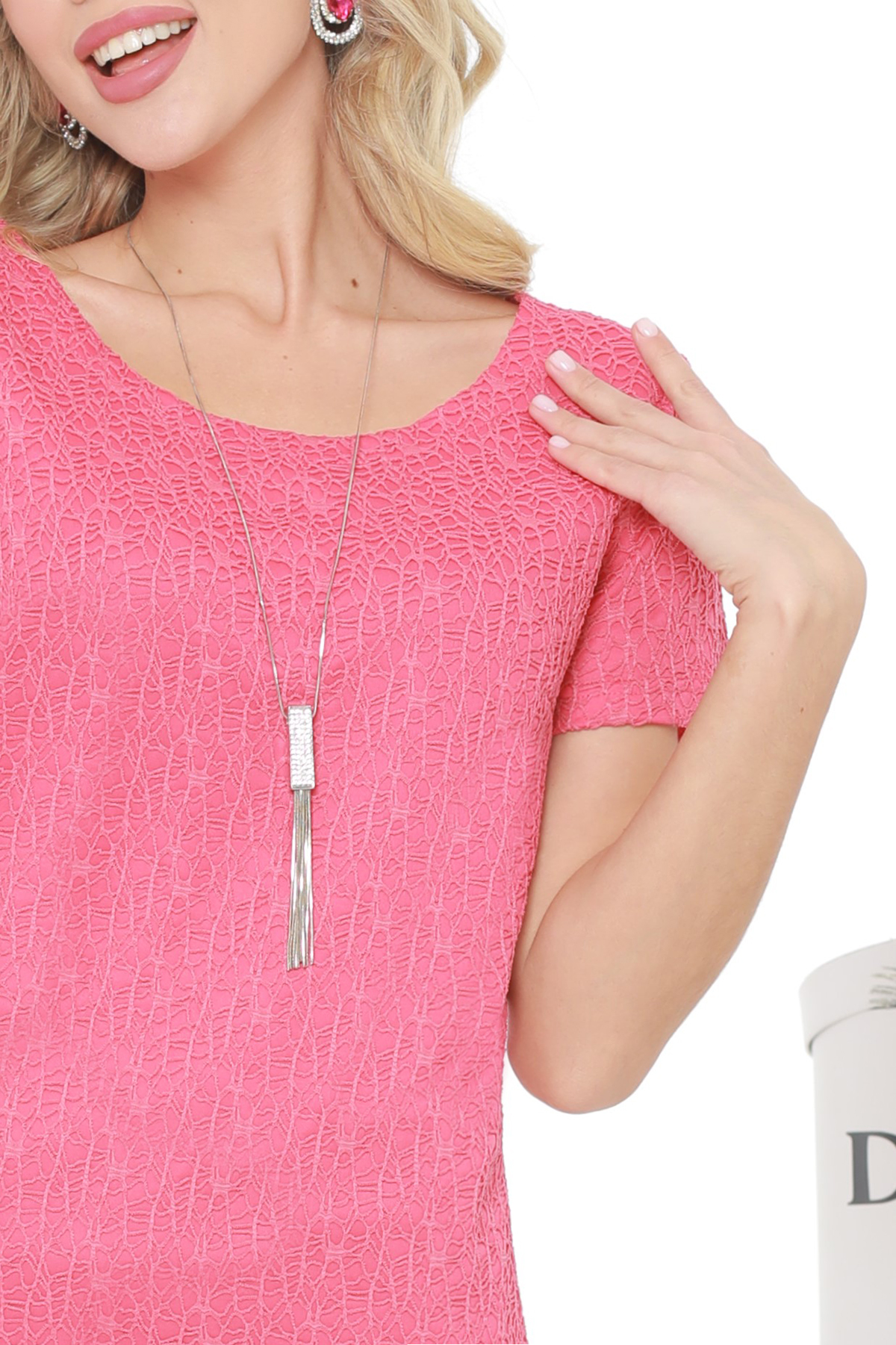 Купить Блузка Доминика, коралл по цене: 650 ₽ арт. Б-1434 - DStrend