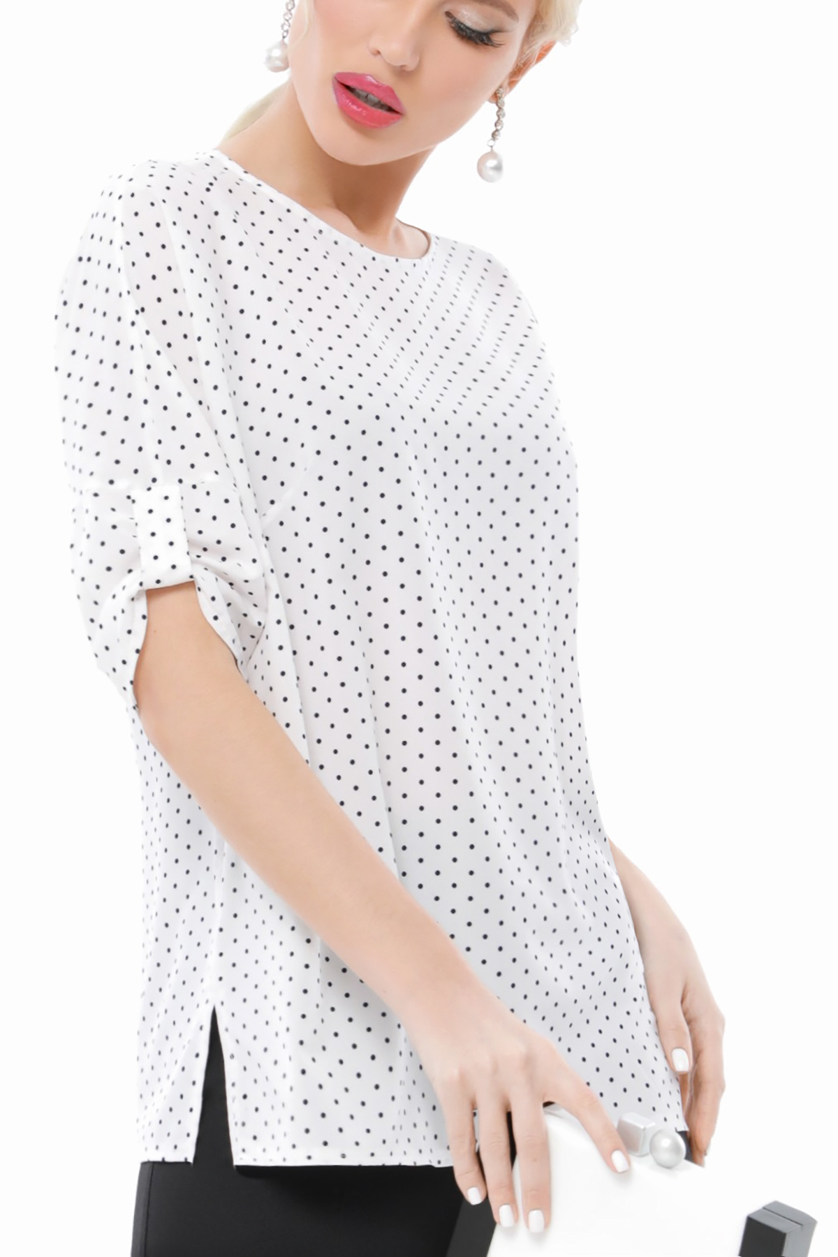 Купить Блузка Джоан, вайт по цене: 900 ₽ арт. Б-2015 - DStrend